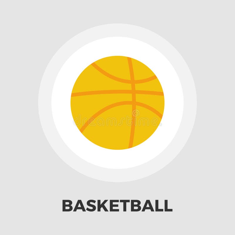 Basketball flat icon. stock vector. Illustration of playing - 92000730