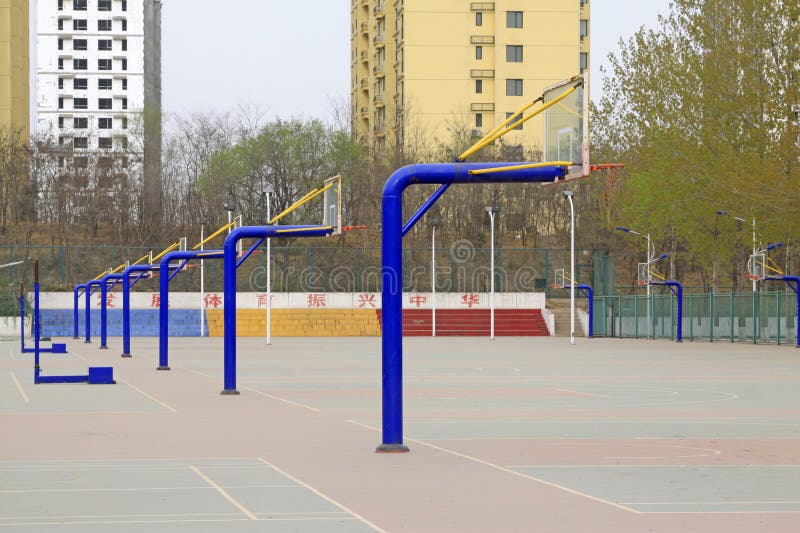 Basketball Frame in a Sports Ground Editorial Stock Image - Image of ...