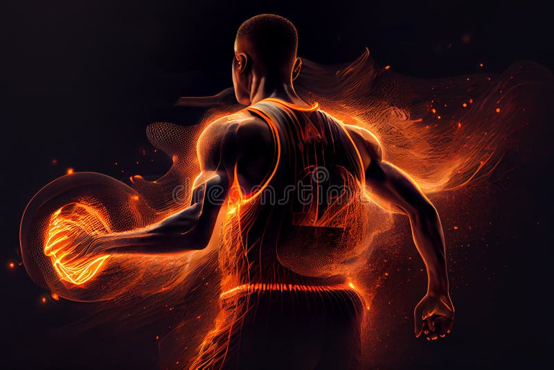 Basketball Game Concept. Illustration AI Generative Stock Illustration ...
