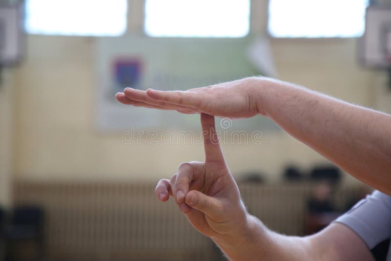 Basketball Gesture Sign Timeout Stock Photos - Free & Royalty-Free ...