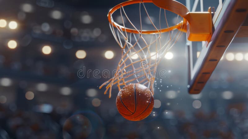 The Basketball Going through Hoop.AI Generated Image Stock Photo ...
