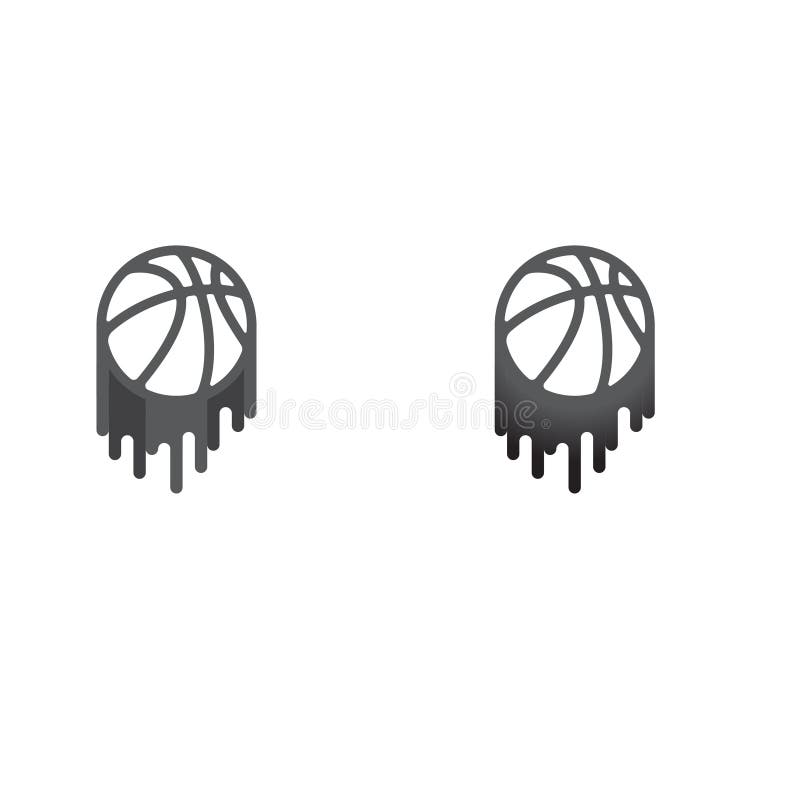 Basketball gray symbol stock vector. Illustration of athletic - 134204447
