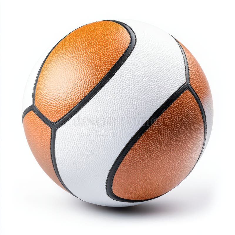 Basketball Half Orange Half White Close Up View Stock Illustration ...