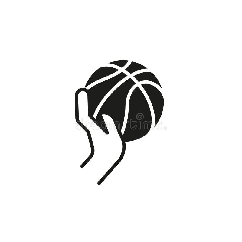 Basketball in Hand Icon stock vector. Illustration of pictogram - 380258818