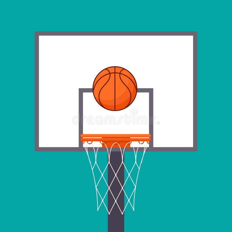 Basketball Backboard and Hoop Vector Illustration Graphic Background ...