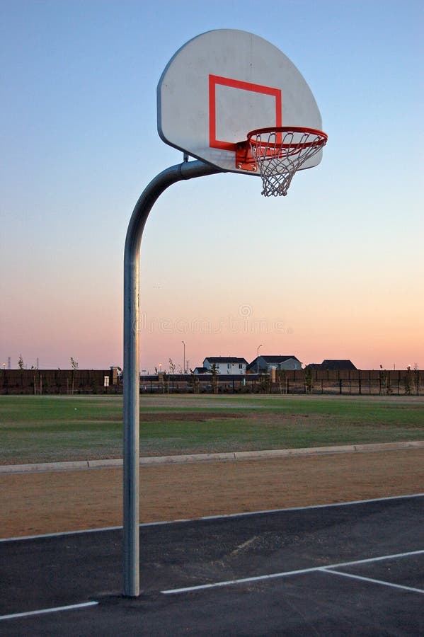 Outdoor Basketball Court Hoop Stock Photo - Image of baller, basket ...