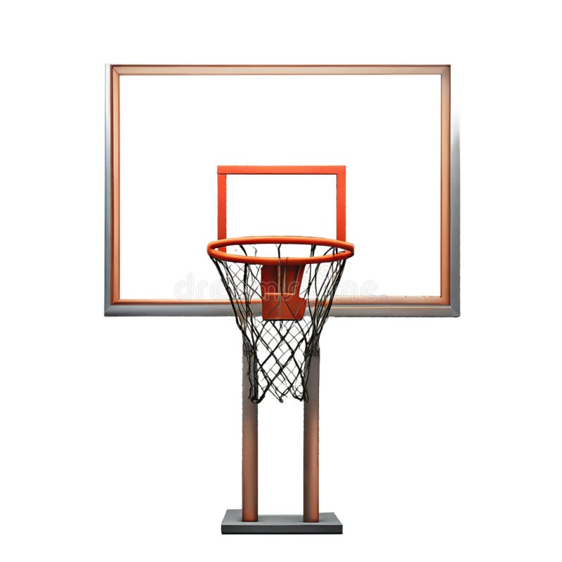 Basketball Hoop in Arena Isolated on Transparent Background Stock ...