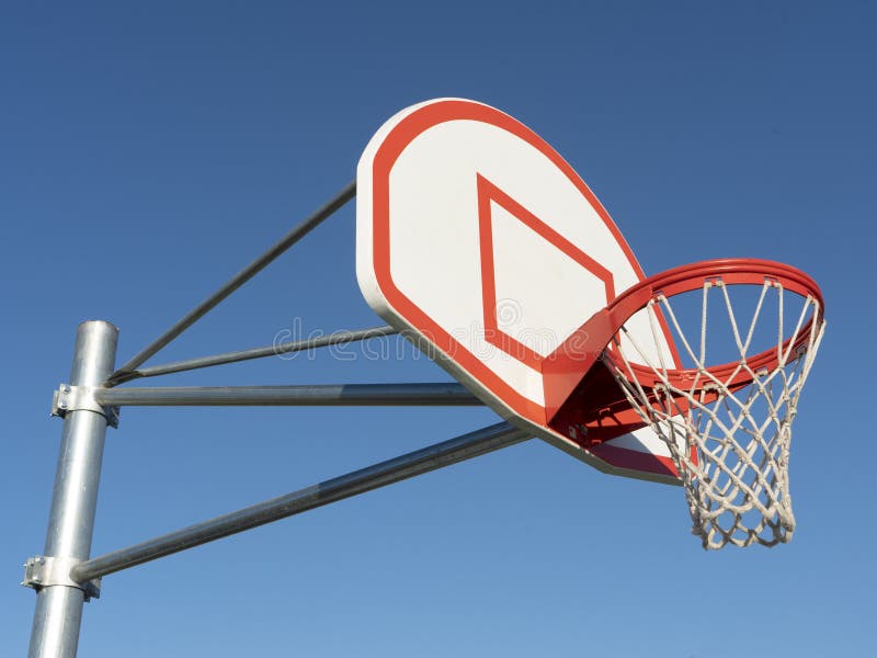 Basketball Hoop As Seen from Left Side Stock Photo - Image of outside ...