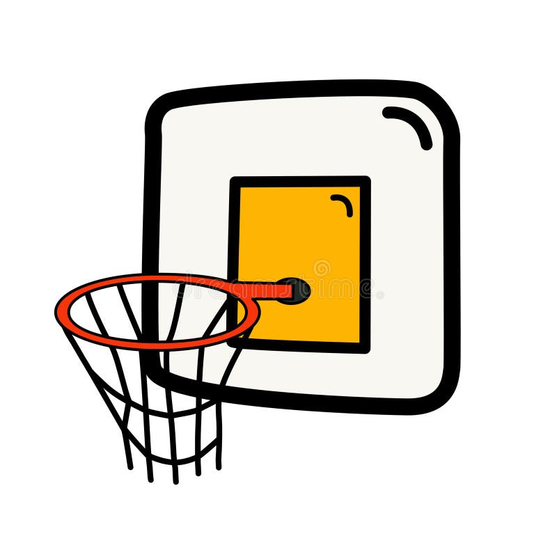 Basketball Hoop and Backboard. Cartoon Stock Illustration ...