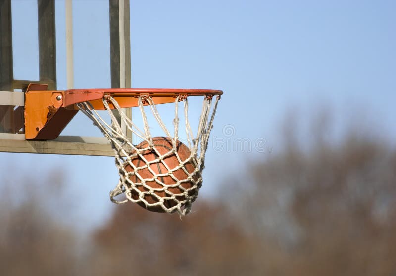 Basketball hoop with ball stock image. Image of orange - 405123