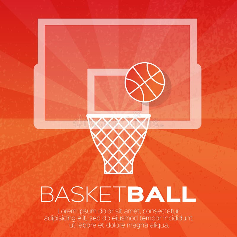 Basketball hoop. stock vector. Illustration of professional - 60800533