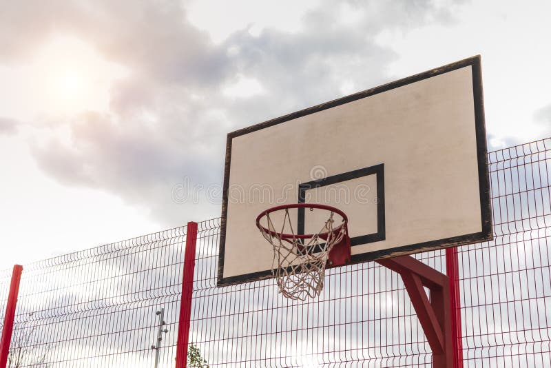 Basketball Hoop Front View Dunk Shoot Playing Game Pattern Empty Stock ...
