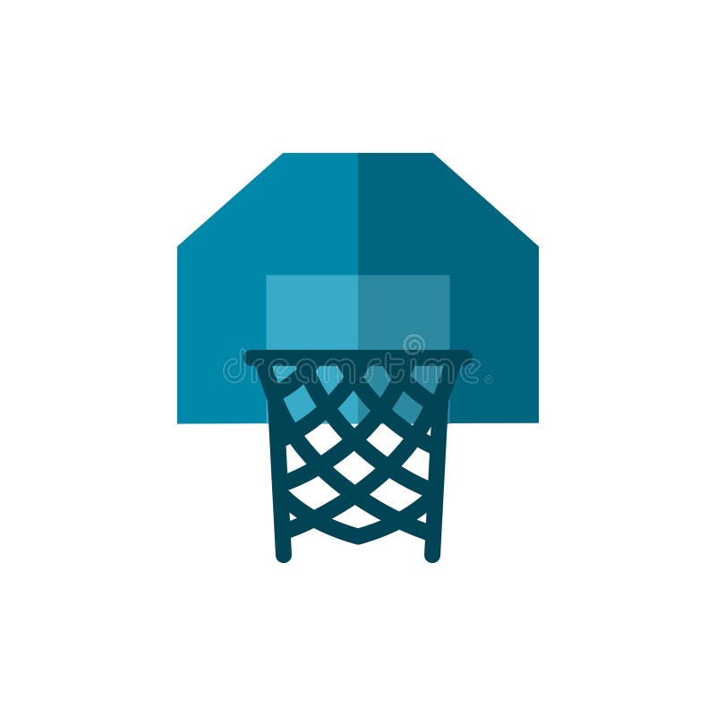 Basketball Hoop Icon Flat Design Simple Sport Vector Stock Vector ...