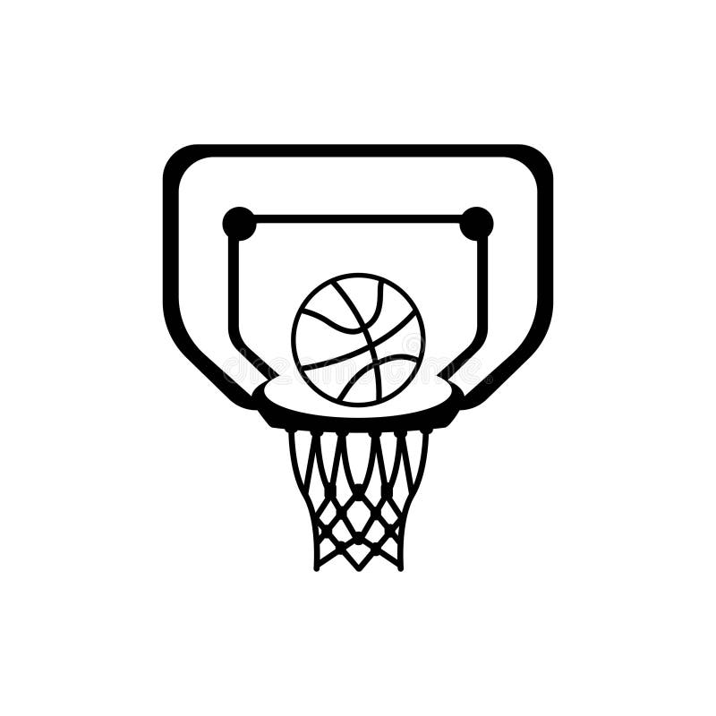 Basketball Hoop Icon Vector Illustration Logo Template Stock Vector ...