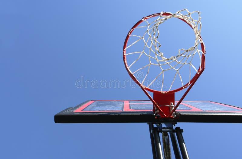 Basketball Hoop Net Blue Sky Stock Photo - Image of outdoor, hoop: 4110352