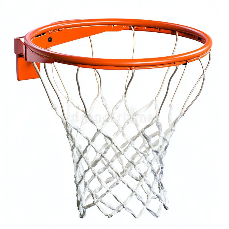 Basketball Hoop with Net and Orange Rim Stock Illustration ...