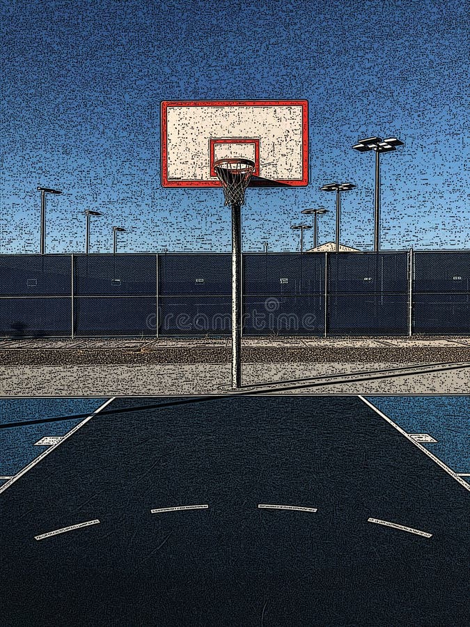 Basketball Hoop with Net. stock image. Image of outdoors - 209685101