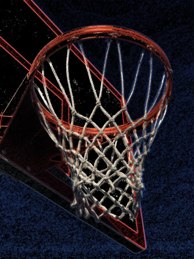 Basketball Hoop with Net. stock photo. Image of teamwork - 209685162