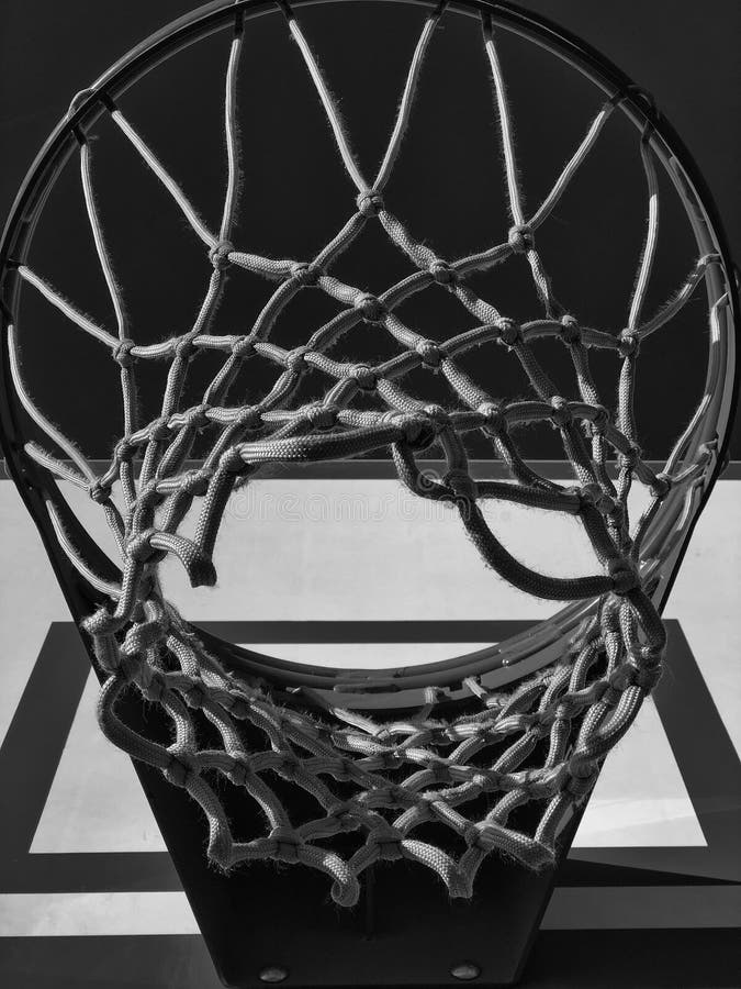 Basketball Hoop with Net. stock photo. Image of court - 209685202