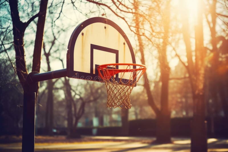 Basketball Hoop Ball Swoosh Stock Illustrations – 99 Basketball Hoop ...