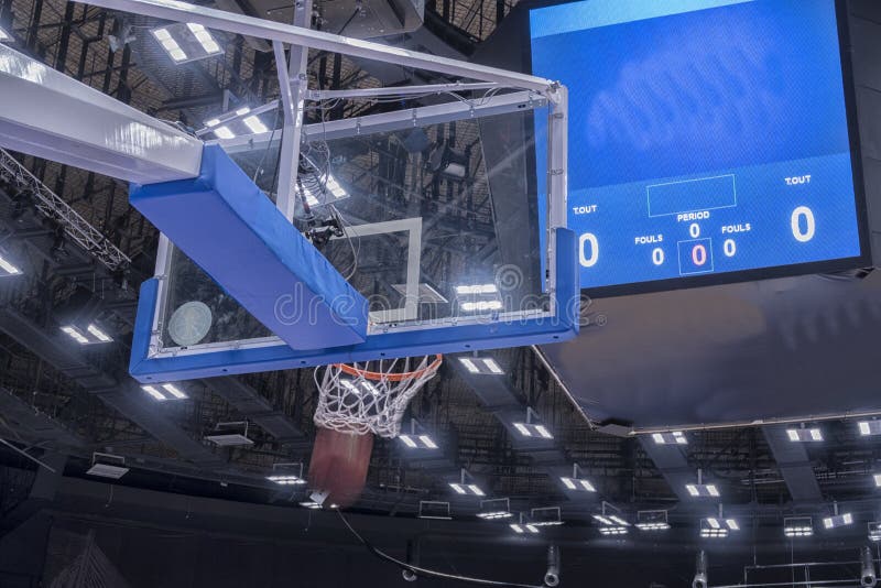 Basketball Hoop in a Professional Basketball Arena. Stock Photo - Image ...