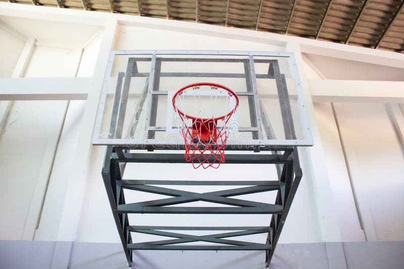 Basketball Hoop in the Public Arena Stock Image - Image of arena ...