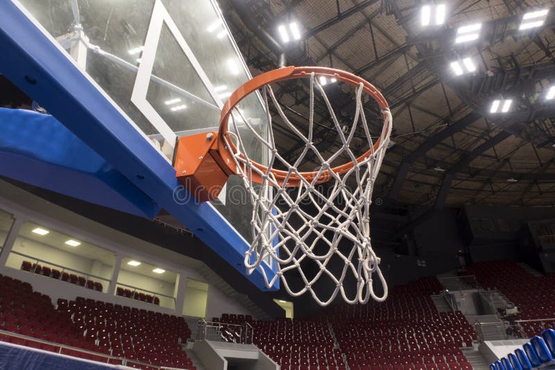 Basketball Hoop, Basketball Scoring in the Stadium Stock Image - Image ...