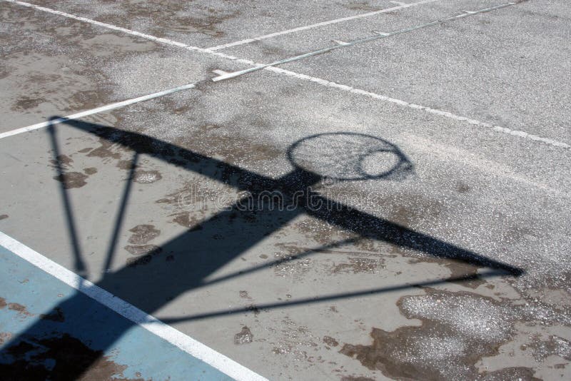Basketball Hoop Shadow stock image. Image of court, play - 26875287