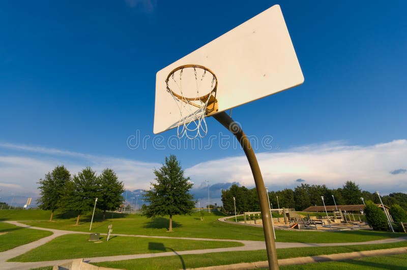 Basketball hoop with sky stock image. Image of game, recreation - 2807781