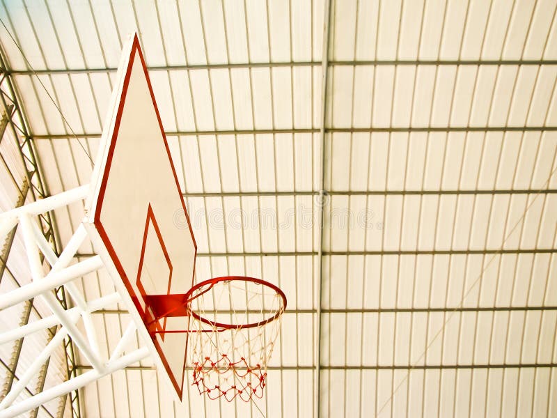 Basketball hoop in stadium stock photo. Image of sport - 20306124