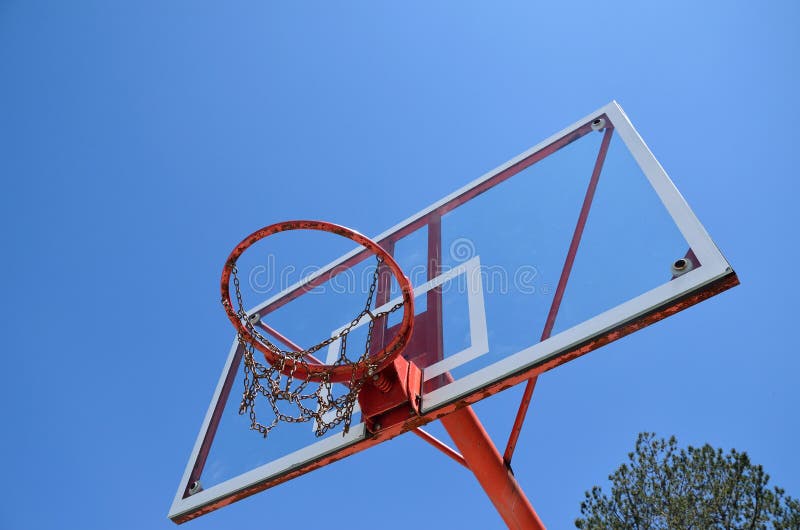 Basketball hoop and tree stock photo. Image of high, game - 57319758