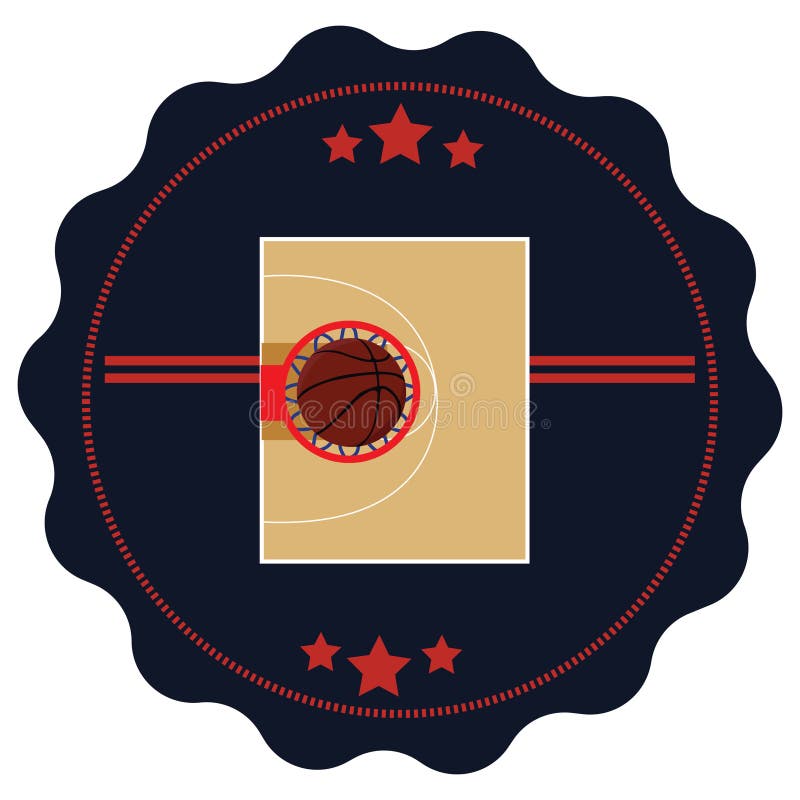 Basketball in Hoop. Vector Illustration Decorative Design Stock Vector ...