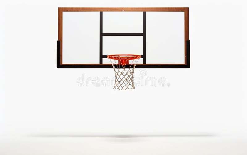 Basketball Hoop on White Background Stock Illustration - Illustration ...