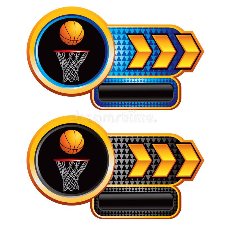 Basketball hoops buttons stock vector. Illustration of concept - 10886538