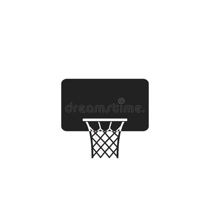 Basketball Icon, Flat Vector Illustration Black Icon on White ...
