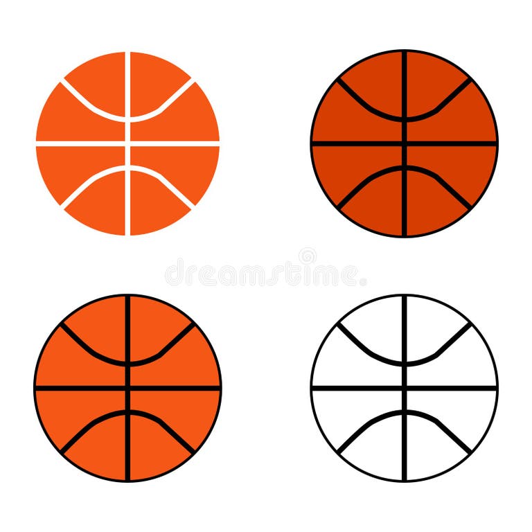 Basketball Icon Set, Basketball Vector Graphics, Basketball Outline ...