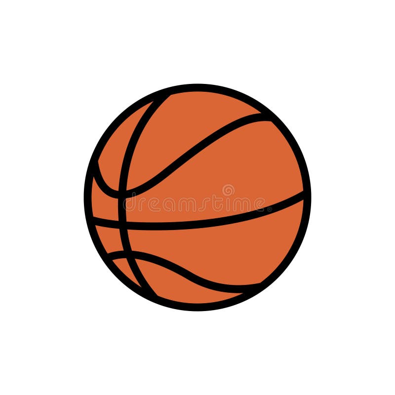 Basketball Icon. Flat Vector Illustration Stock Vector - Illustration ...