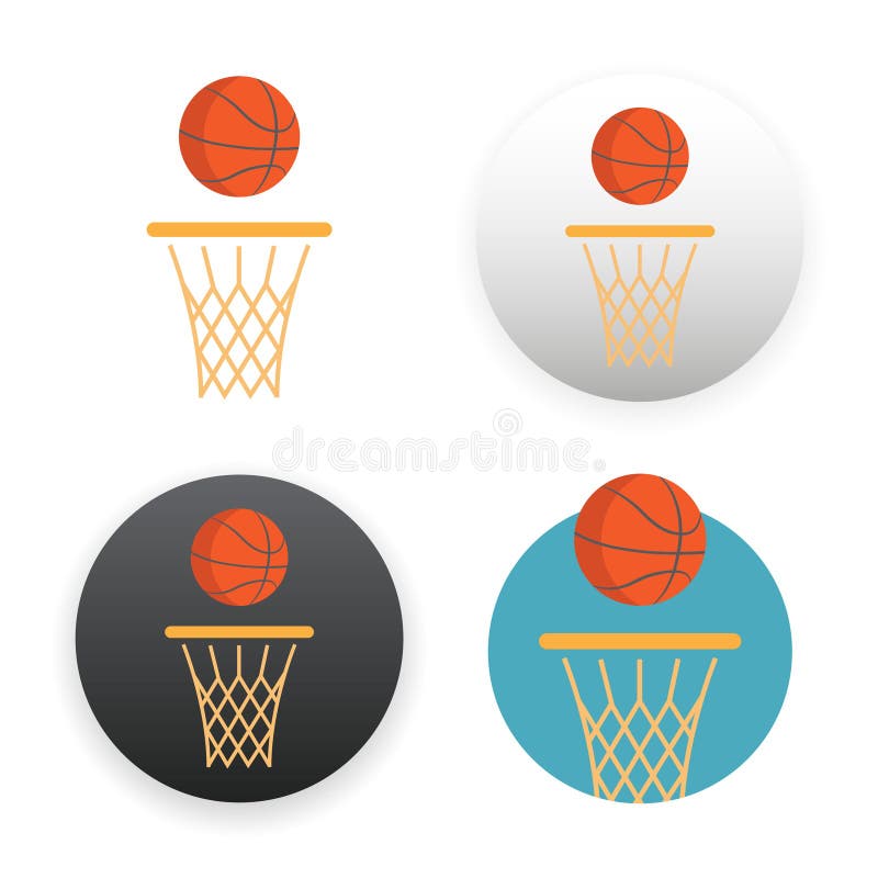 Basketball Icon. Flat Vector Illustration Stock Vector - Illustration ...