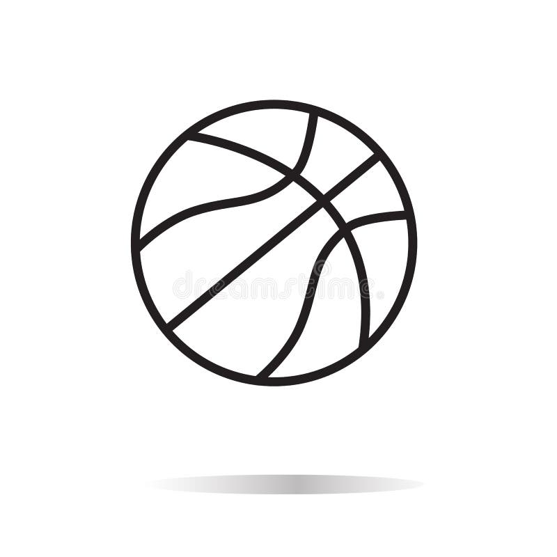 Basketball Icon on White Bckground. Stock Illustration - Illustration ...