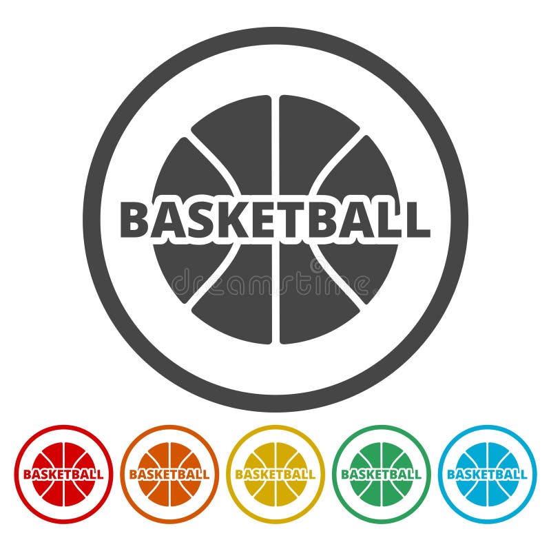 Basketball icons set stock vector. Illustration of ball - 140346873