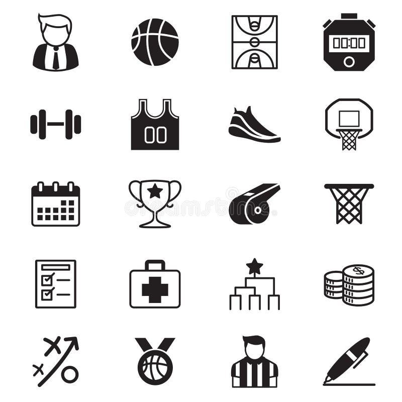Basketball icons set stock vector. Illustration of icons - 72450020