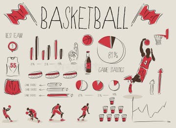 Basketball infographic stock vector. Illustration of basketball - 23507890