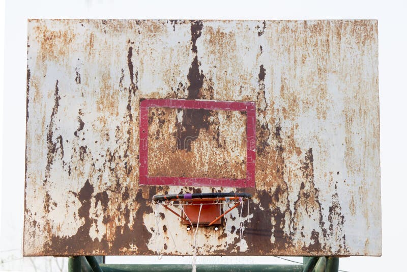 Basketball Iron Board is Grunge Stock Photo - Image of hoop, grunge ...