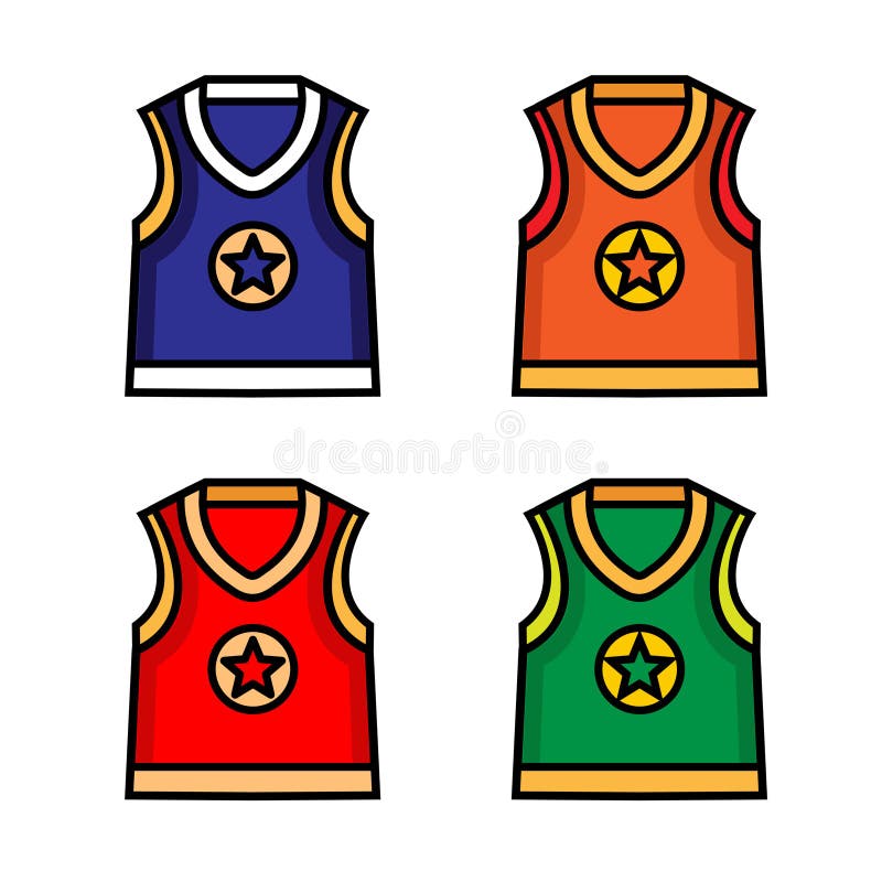 Basketball Jersey Icon Flat Style Stock Vector - Illustration of ...