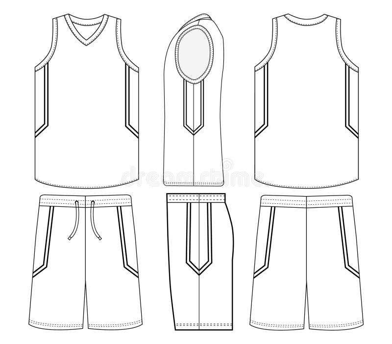 Basketball Jersey Mockup Design on Font and Back. Jersey Basket Stock ...