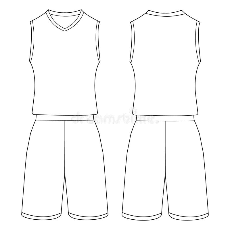 Basketball Jersey Mockup Design on Font and Back. Jersey Basket Stock ...