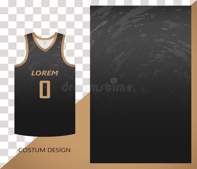 Basketball Jersey Pattern Design Template. Black Abstract Background ...