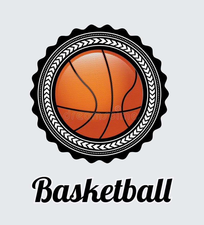 Basketball Ball Ornate Graphic Template Stock Vector - Illustration of ...