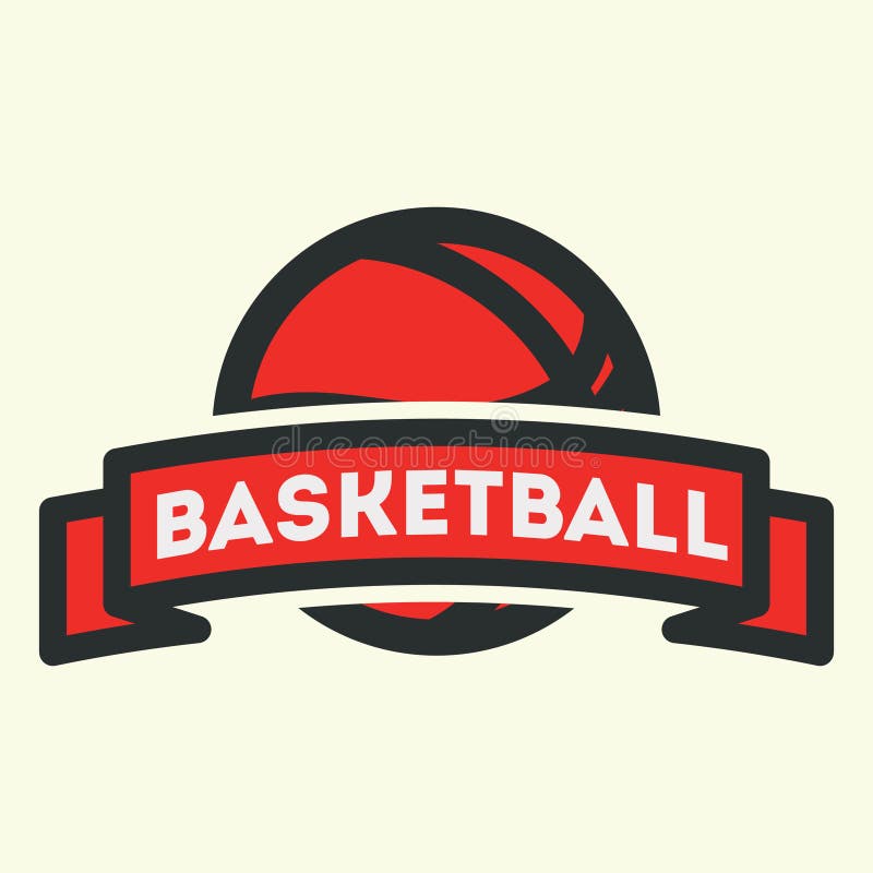 Basketball Label. Vector Illustration Decorative Design Stock Vector ...