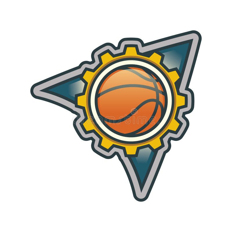 Basketball Label. Vector Illustration Decorative Design Stock Vector ...